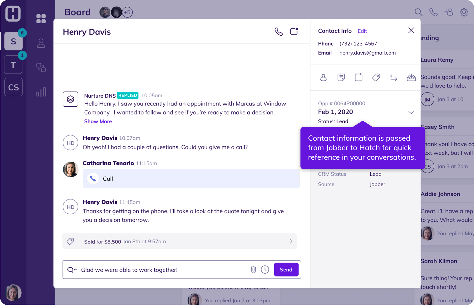 Jobber + Hatch | Integrations