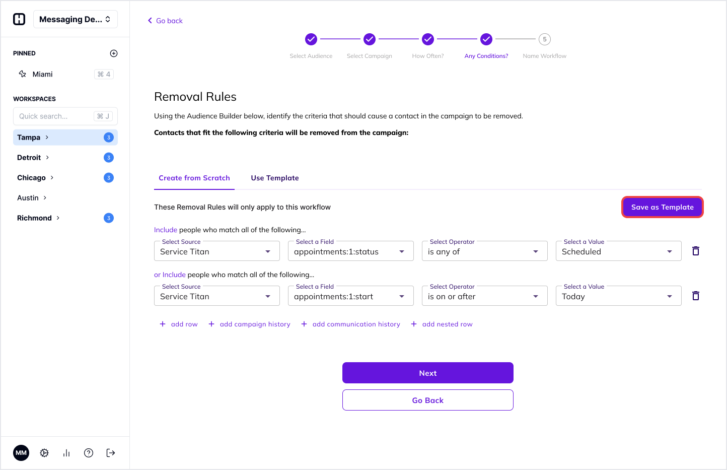 Removal Rule Templates