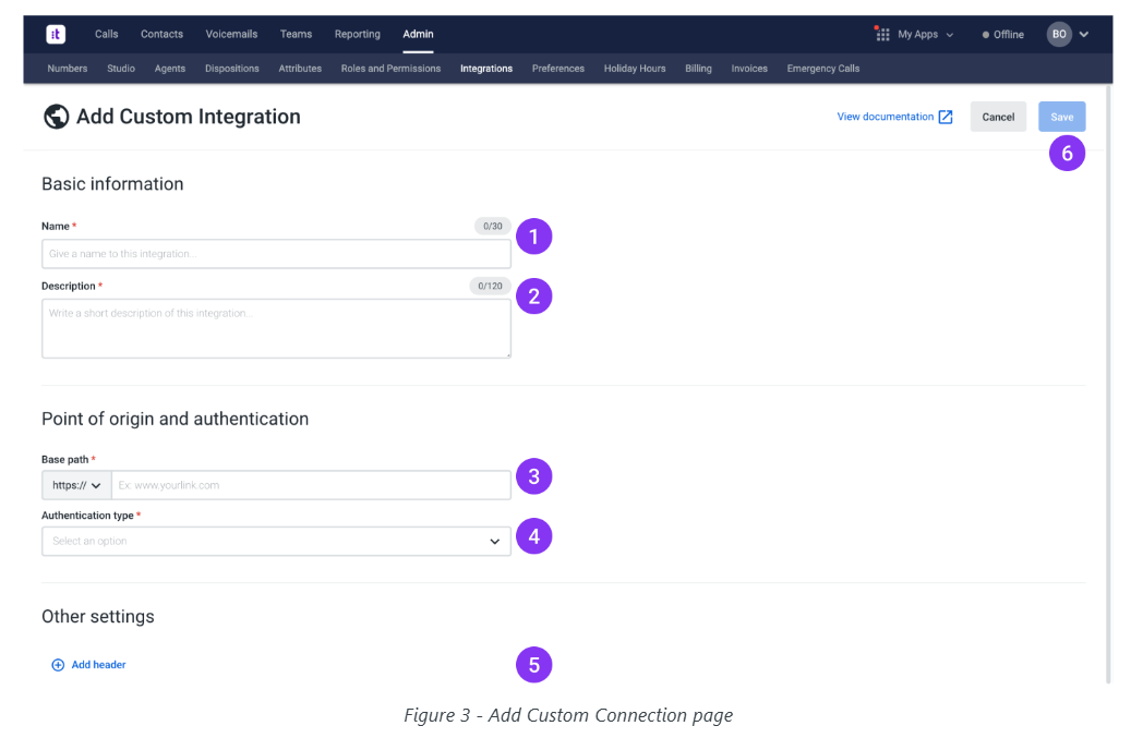 Custom Integration Example: Talkdesk