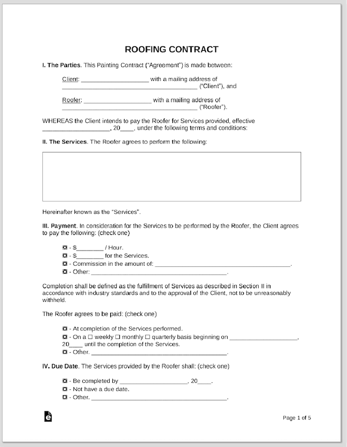 7 Free Roofing Contract Templates to Make Your Life Easier