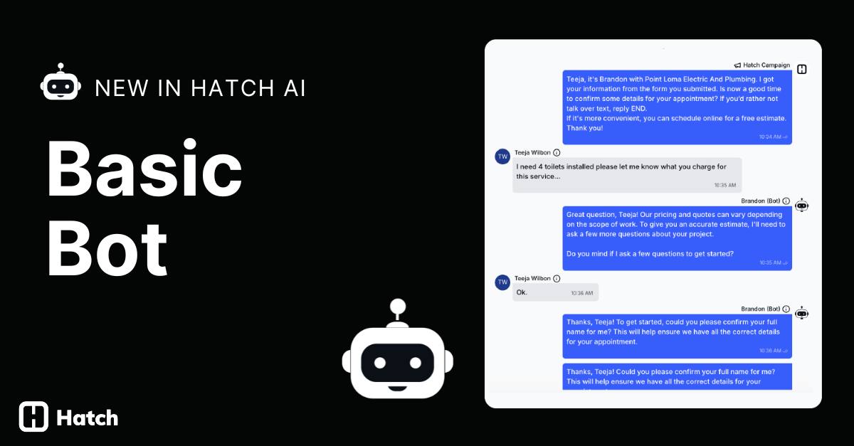 New in Hatch AI: Basic Bots