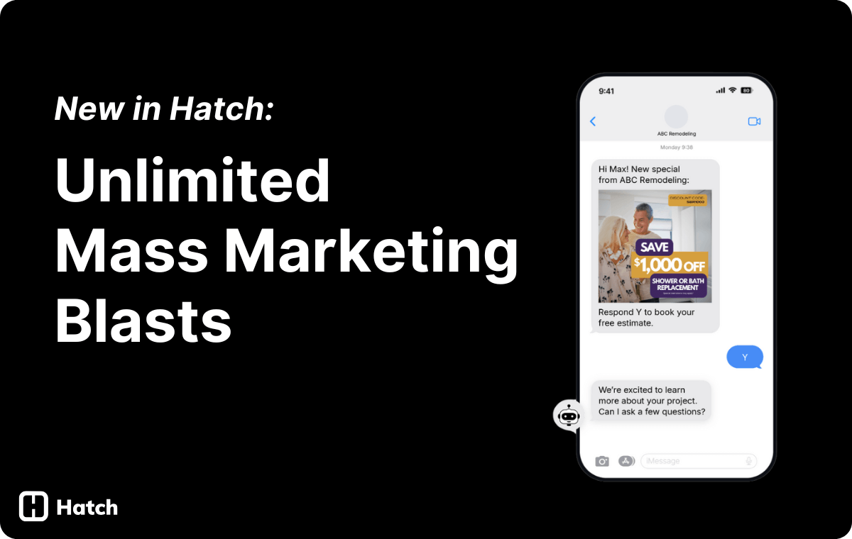 New in Hatch: Mass Marketing Blasts